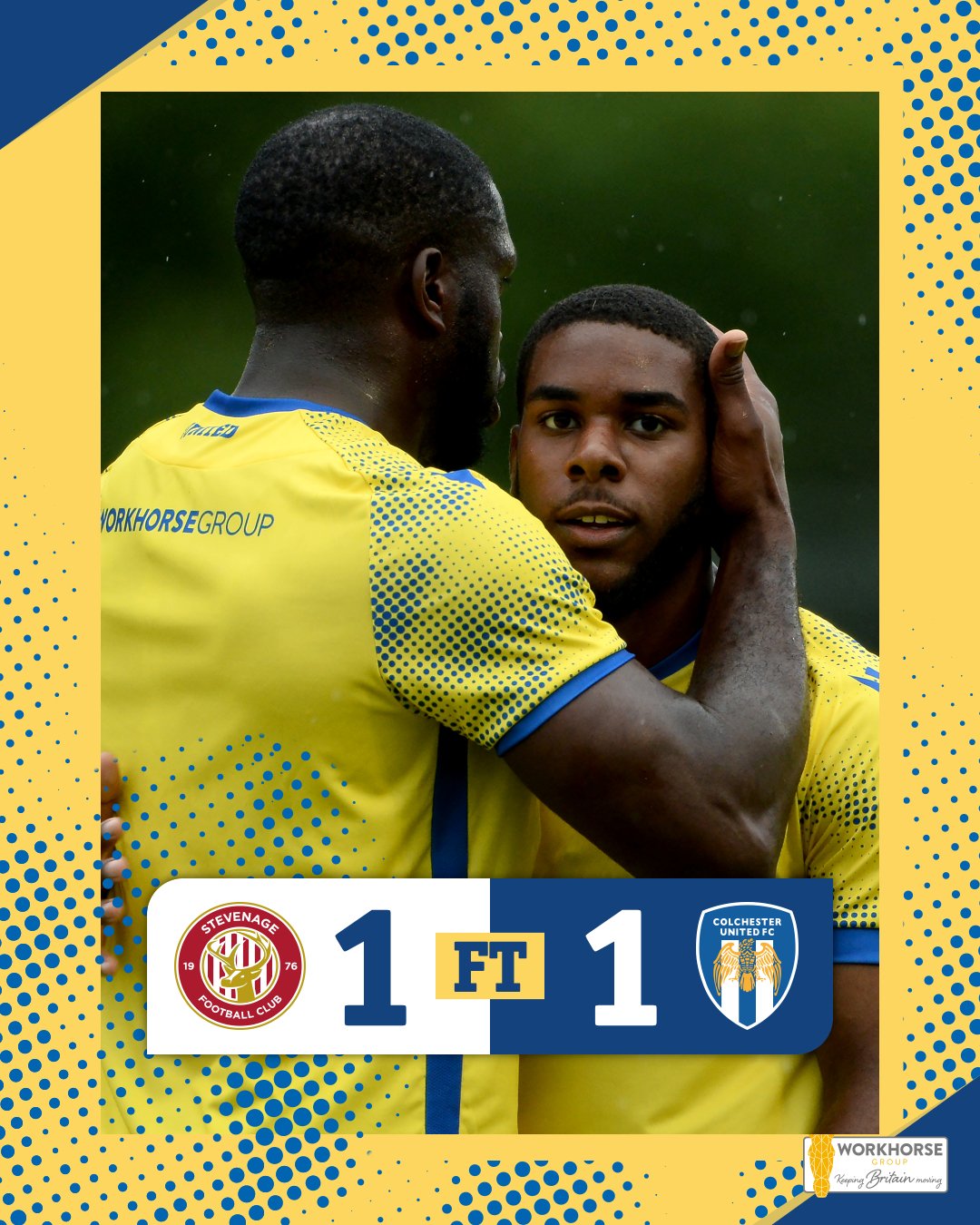 Colchester United FC on Twitter: "It's honours even against Stevenage this evening. #ColU | # ...