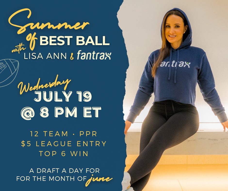 Lisa Ann on Twitter: "I have had so much fun with "The Summer of Best Ball" @Fantrax that each ...