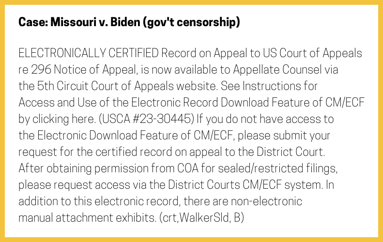 Big Cases Bot on Twitter: "New minute entry in Missouri v. Biden (gov't censorship ...