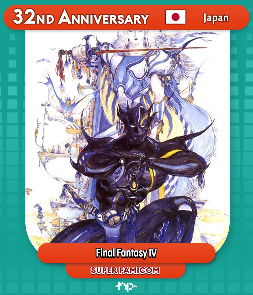 Noisy Pixel on Twitter: "Today marks the 32nd Anniversary of Final Fantasy IV. This iconic entry ...