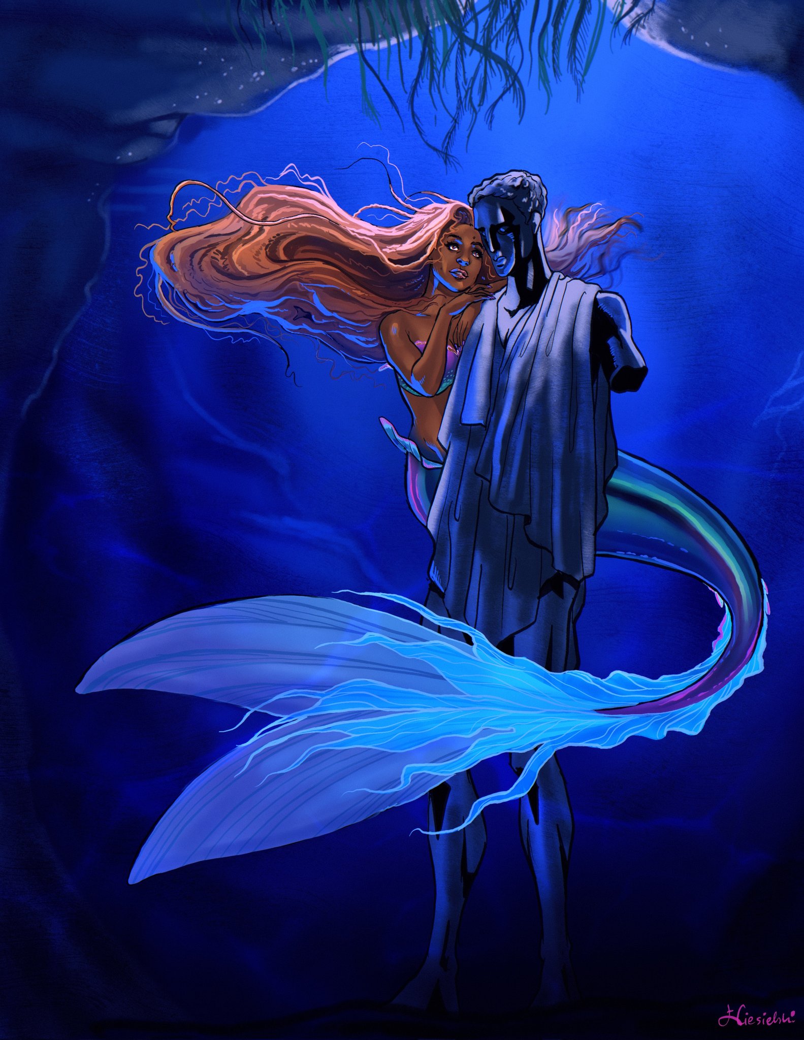 Lukie Draws On Twitter The Statue With His Eyes Thelittlemermaid Ariel Princeeric T