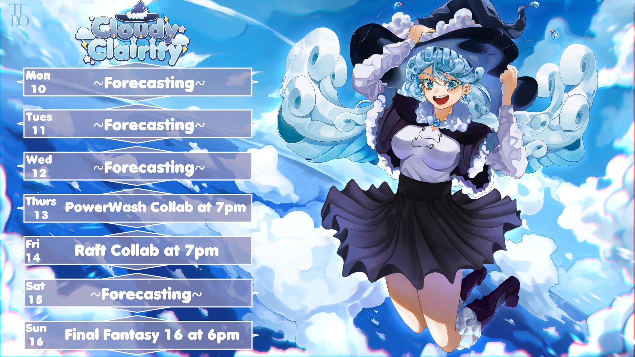 Cloudy Clairity 🌤️ on Twitter: "It's schedule time!! 🥳 Thurs - Power Wash collab with @red ...