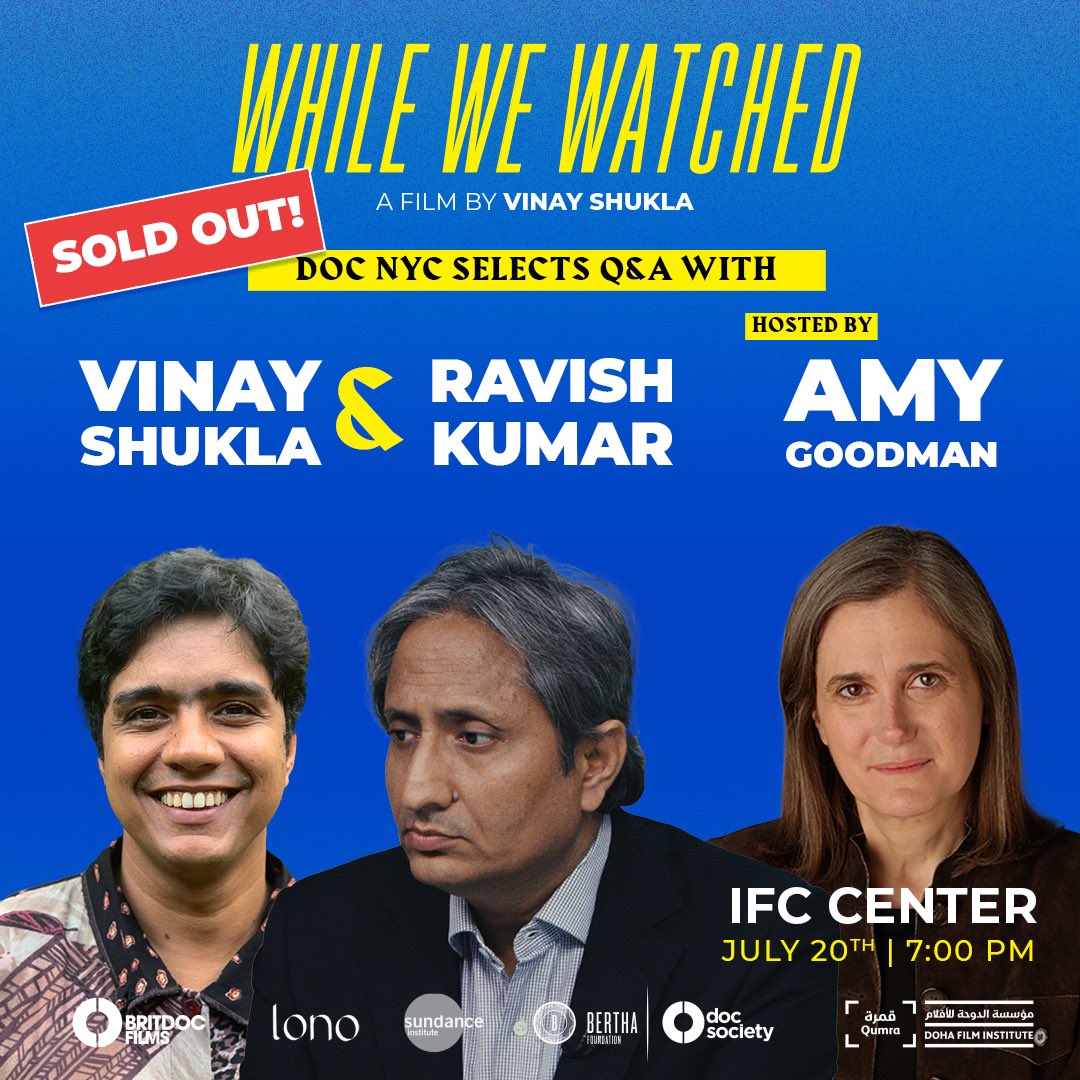 While We Watched / नमस्कार मैं रवीश कुमार on Twitter: "SOLD OUT! Even before we could announce ...