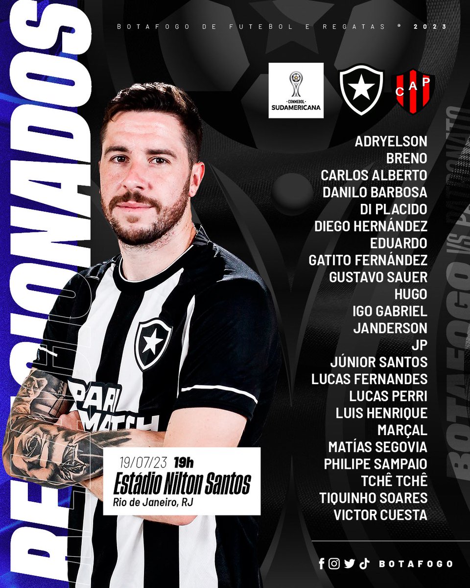 Felipe Alves (Botafogo SA News) ★☆★☆★彡 on Twitter: "🔥 | Relacionados do Fogudo #Botafogo # ...