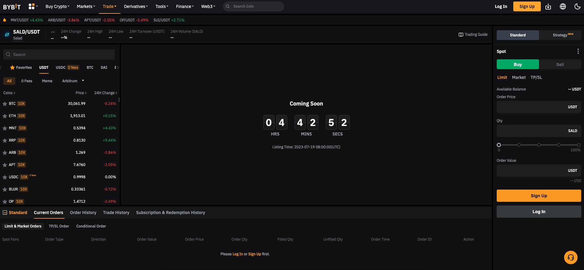 Salad | $SALD on Twitter: "Less than 5 hours before 🥗 $SALD goes live on @Bybit_Official ! Hope ...