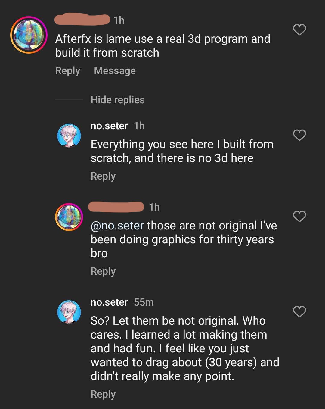 Seter on Twitter: "With how much my IG and tiktok blew up. I got weird comments. But this one ...