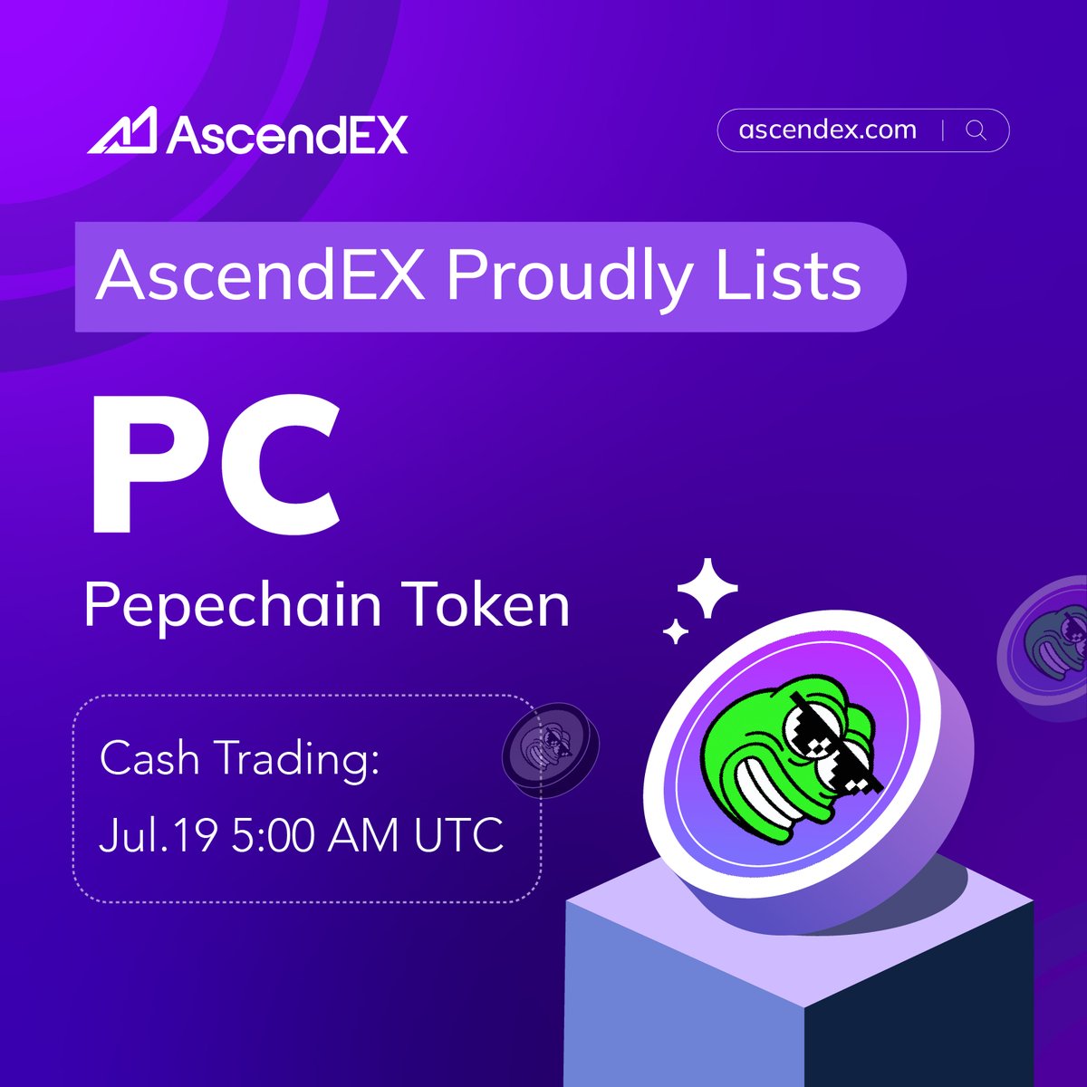 AscendEX on Twitter: "🔥AscendEX is thrilled to announce the listing of the @PepeChainPC under ...
