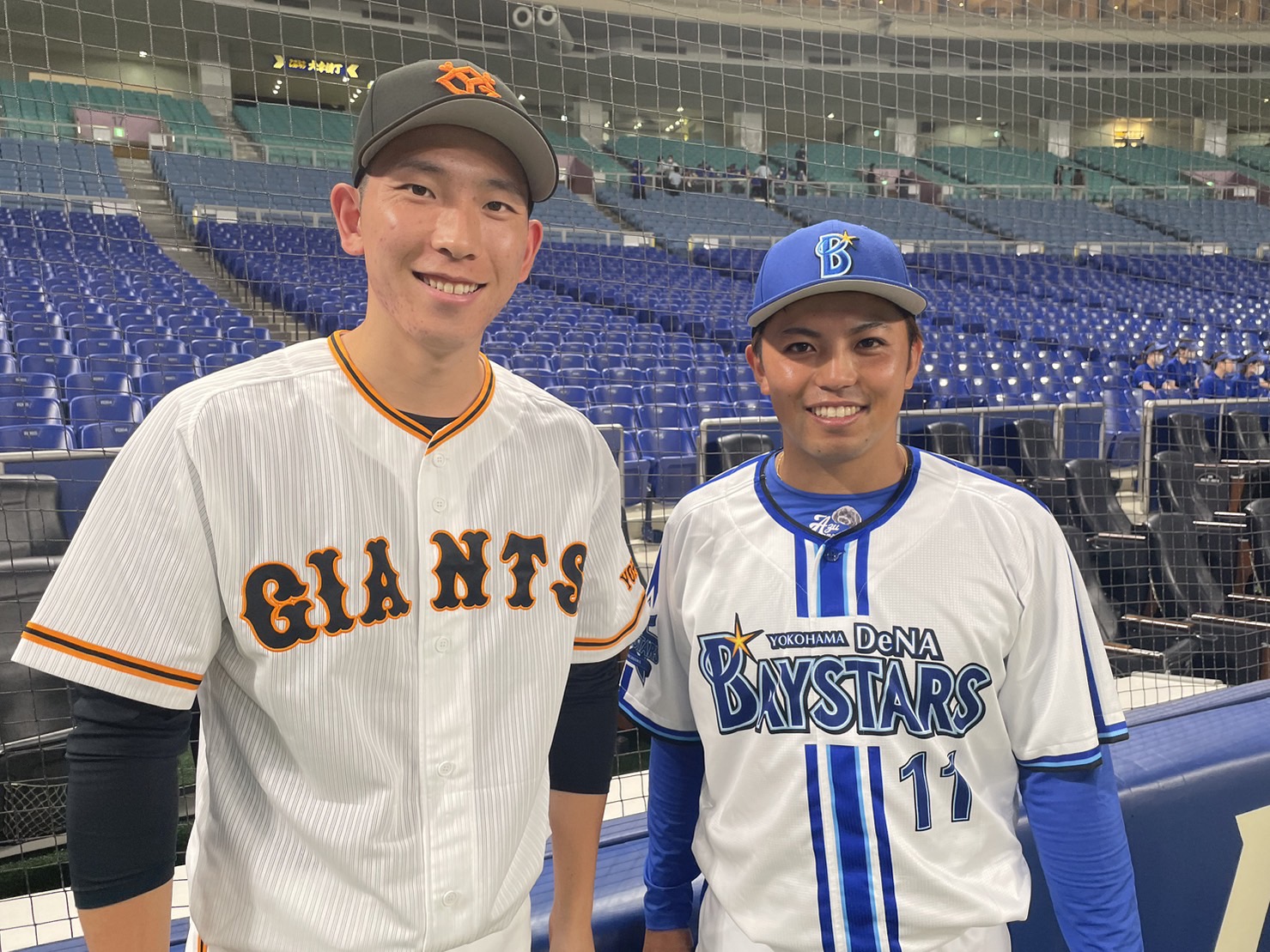 横浜DeNAベイスターズ on Twitter: "リーグトップの8勝で並ぶ #戸郷翔征 選手と #東克樹 選手📷 #マイナビオールスターゲーム2023 #baystars ...