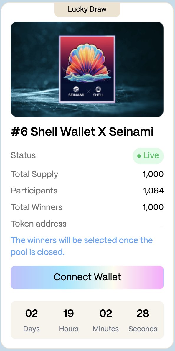 Seinami on Twitter: "👉 Remember this #Airdrop pool winners will be LUCKILY DRAWN, NOT for the ...
