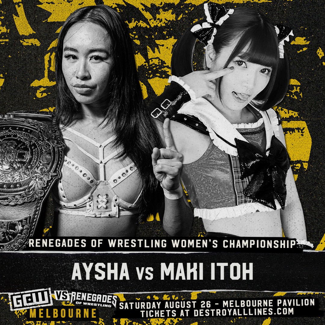 Renegades of Wrestling on Twitter: "MELBOURNE! Your first match for # ...