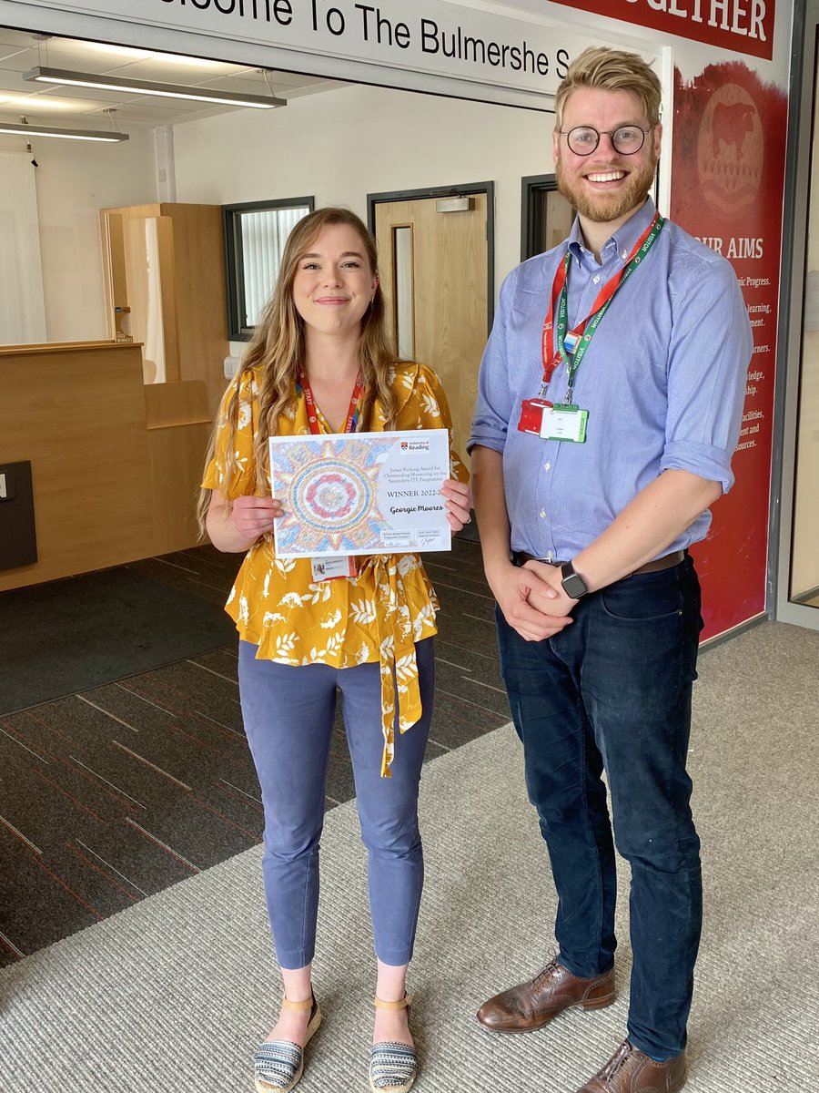 Will Bailey-Watson on Twitter: "The @UniRdg_IoE James Furlong Award for Outstanding Mentoring ...