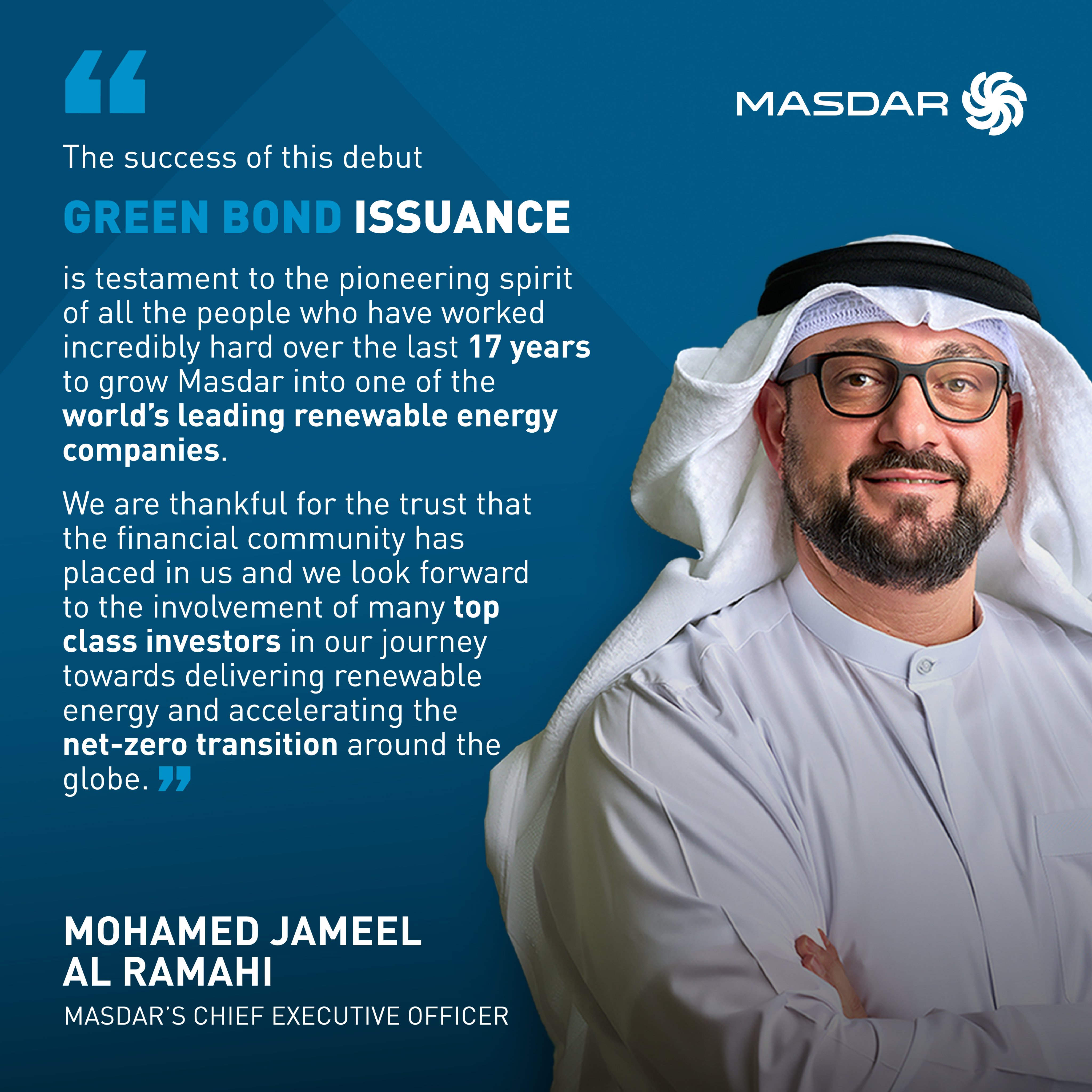 Masdar on Twitter: "#Masdar completes US$750M, 10-year Green Bond ...