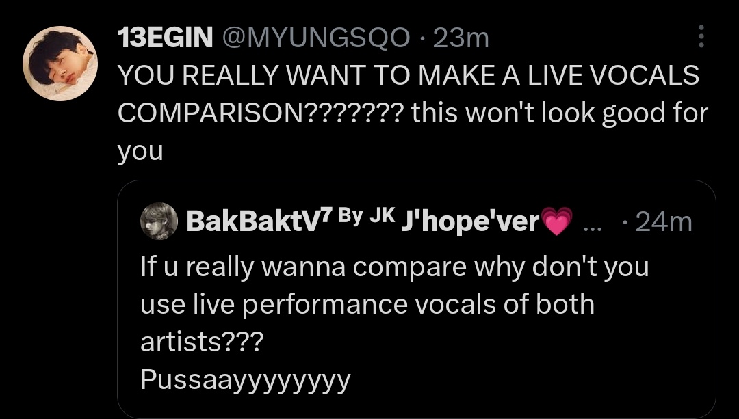 13EGIN on Twitter: "these people have 0 trust in their favs when then topic is vocals https://t ...