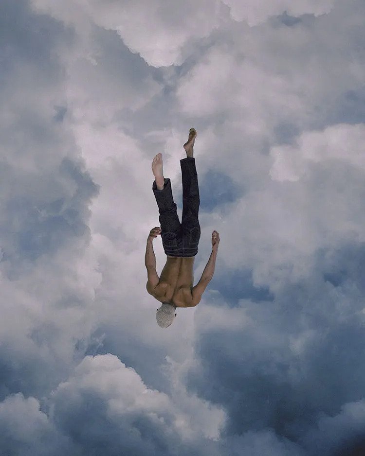 Man Falling From Sky