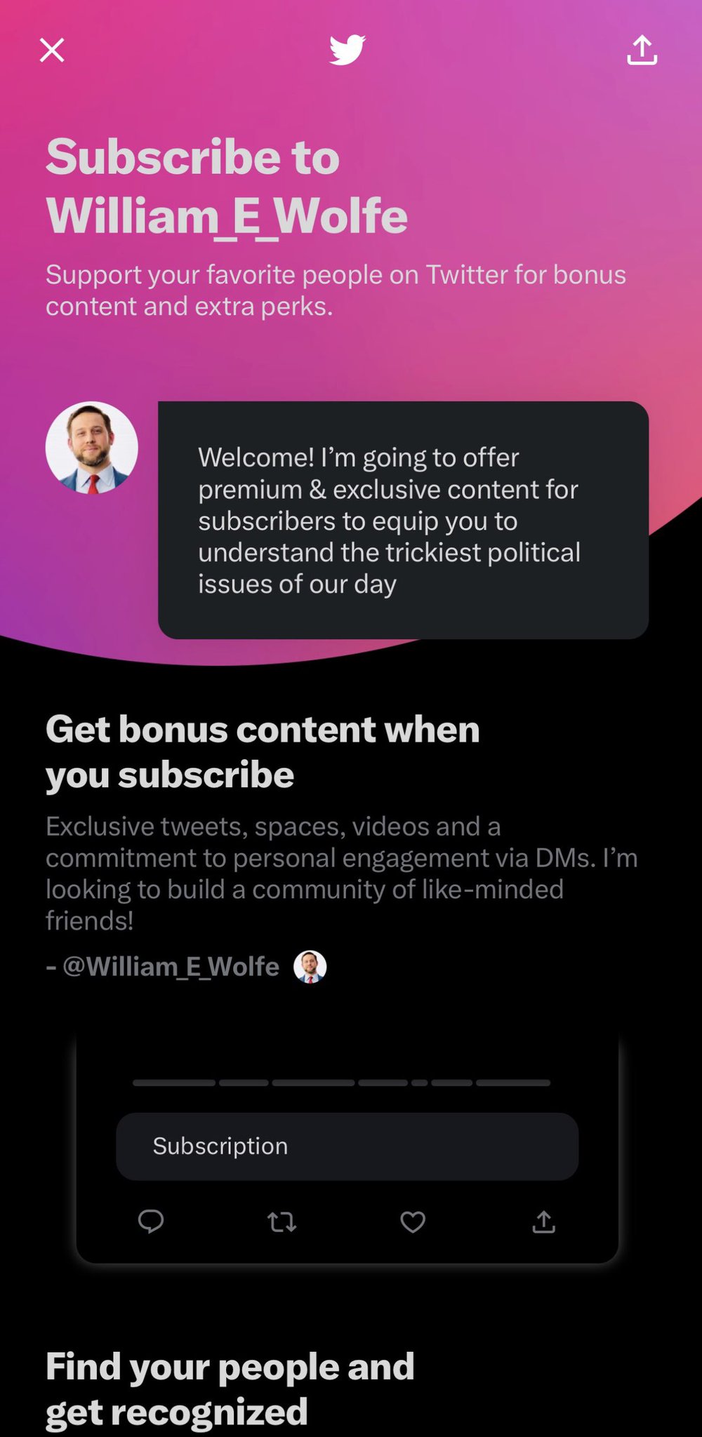 William Wolfe 🇺🇸 on Twitter: "Big news: My subscription options is now live! Here’s what I’m ...