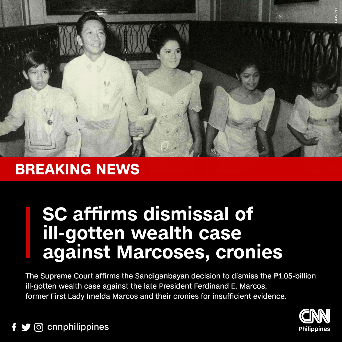 CNN Philippines on Twitter: "The Supreme Court has upheld the dismissal of the government's ₱1. ...
