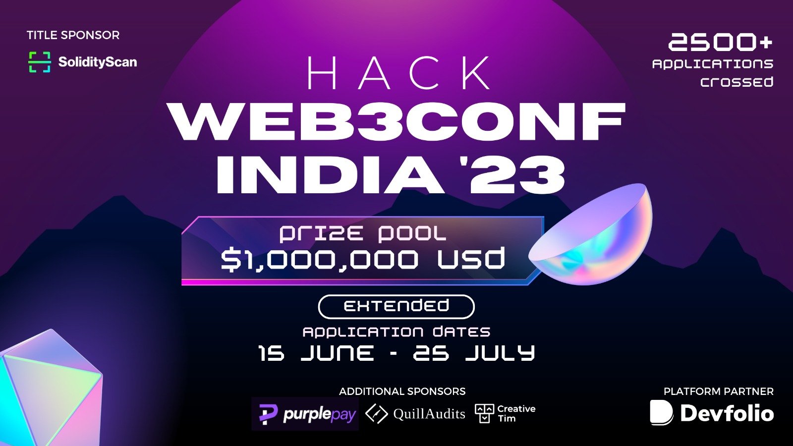 Devfolio on Twitter: "📣🛠️📣 Builders, it's the last week to build at Hack @Web3conf_India! 💰 Win ...