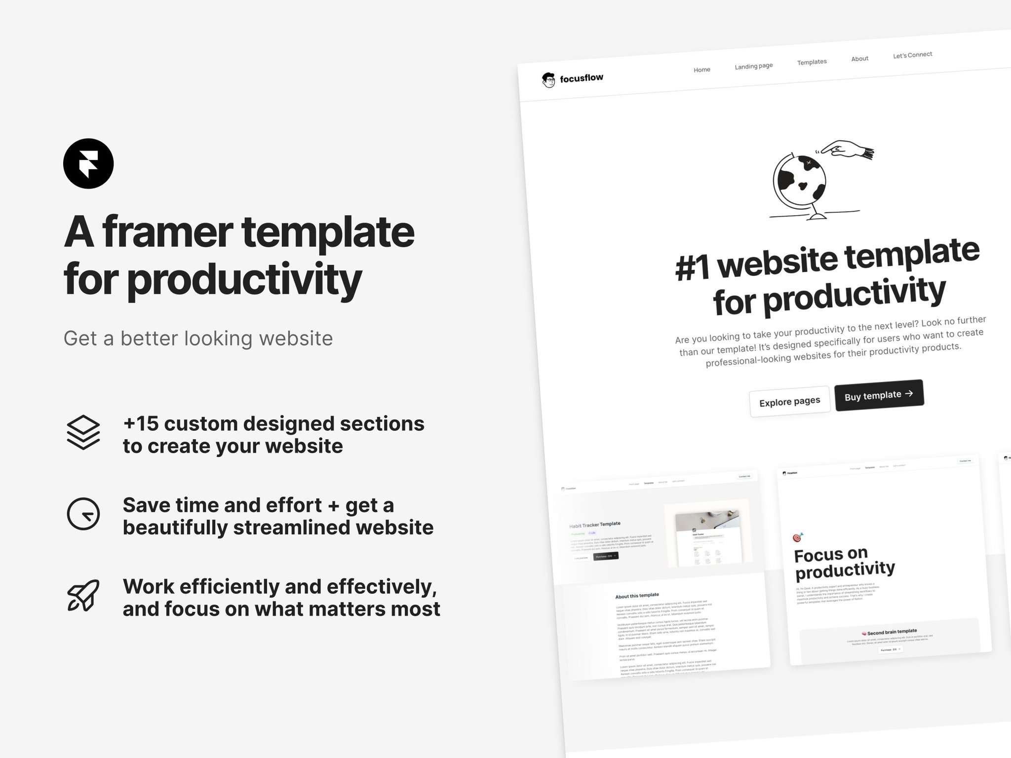 SuperbThemes on Twitter: "🚨Framer Template Giveaway🚨 We are giving away FocusFlow with our ...