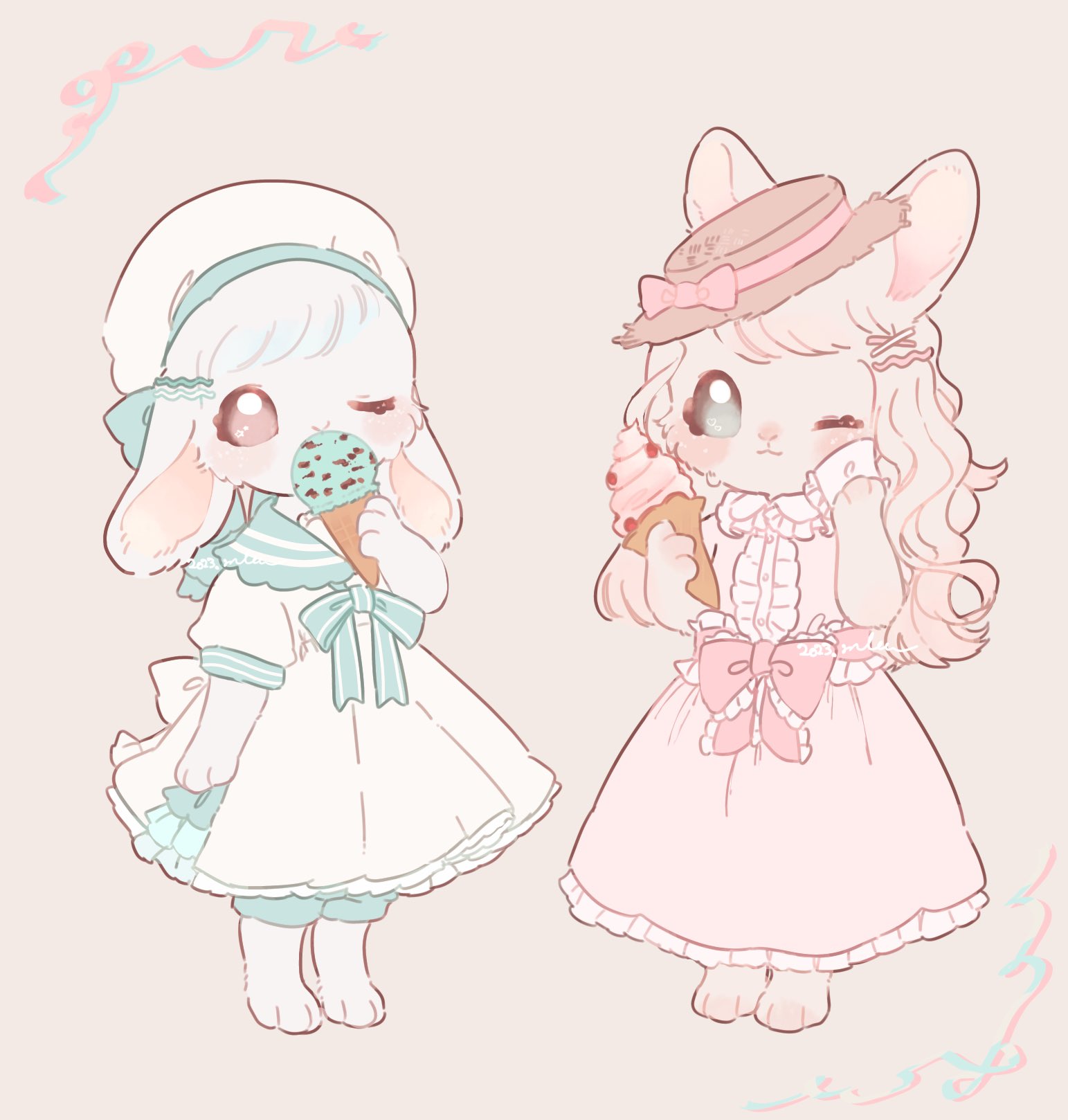 𝓂𝓀𝓉 on Twitter: "涼しげな🩵と🩷 #創作 #mktsketchbook https://t.co/wtlAgtMf3o" / Twitter