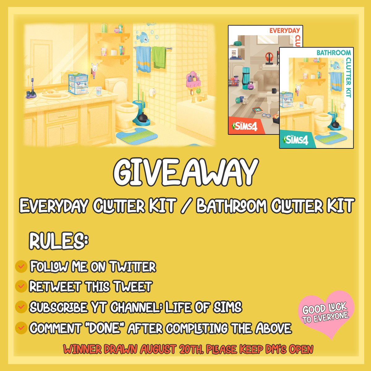 Life of SIMS🚀 on Twitter: "The month of July comes with a new GIVEAWAY. I wish you best of luck ...