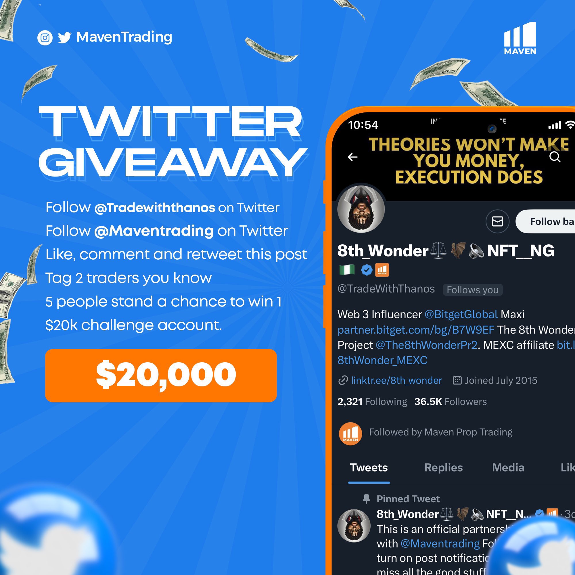 8th_Wonder⚖️🦇🔈NFT__NG🇳🇬 on Twitter: "Giveaway!!!!! 5x 20,000 challenge accounts. 2x to active ...