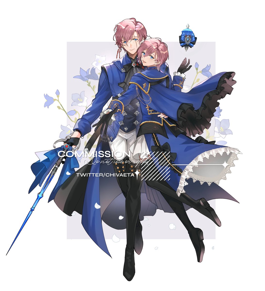 COMM ] Full Body Couple Commission for」|Chiva@Working on Commのイラスト