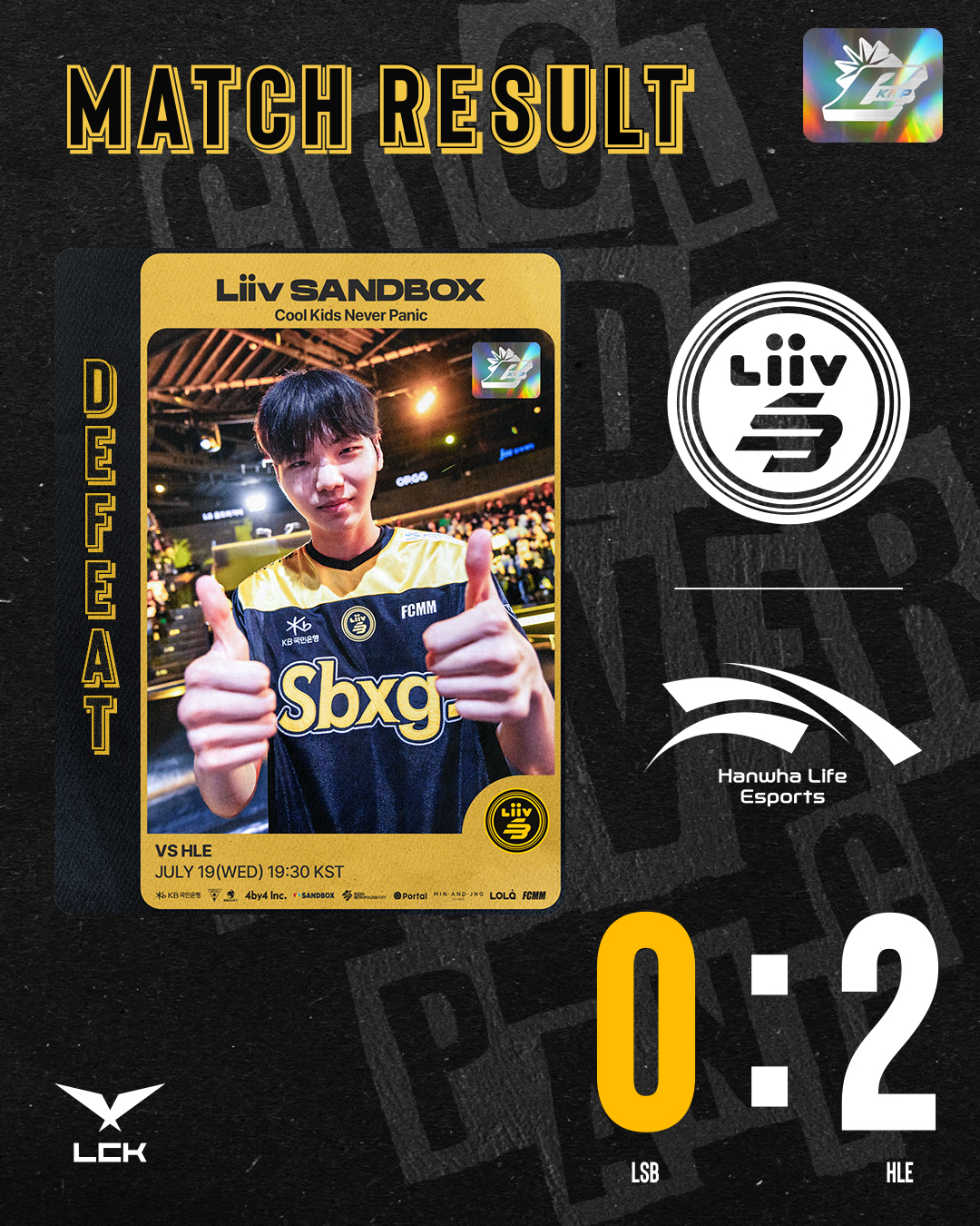 Liiv SANDBOX on Twitter: "𝟐𝟎𝟐𝟑 𝐋𝐂𝐊 𝐒𝐮𝐦𝐦𝐞𝐫 𝐒𝐩𝐥𝐢𝐭 | 𝐯𝐬 @HLEofficial 쿨 키즈는 희망을 놓지 않고 마지막까지 플레이오프 ...