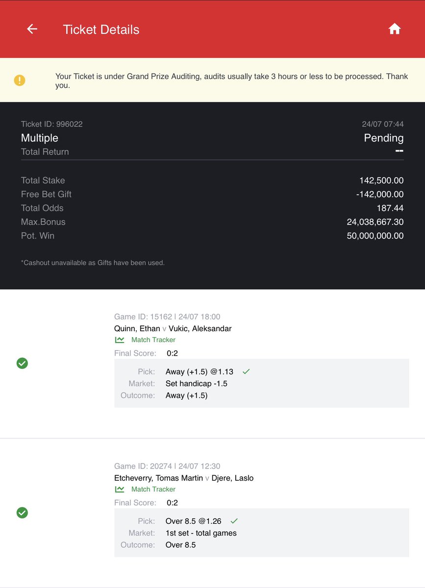 Congratulations y’all 50 million naira is home Drop your winning tickets under this tweet ...