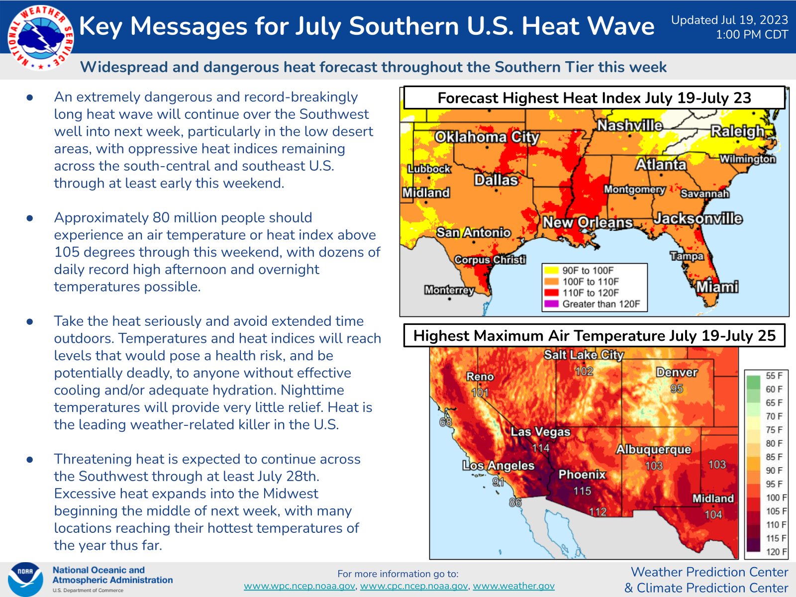 NWS Weather Prediction Center on Twitter: "The record-breaking heat wave currently spanning ...