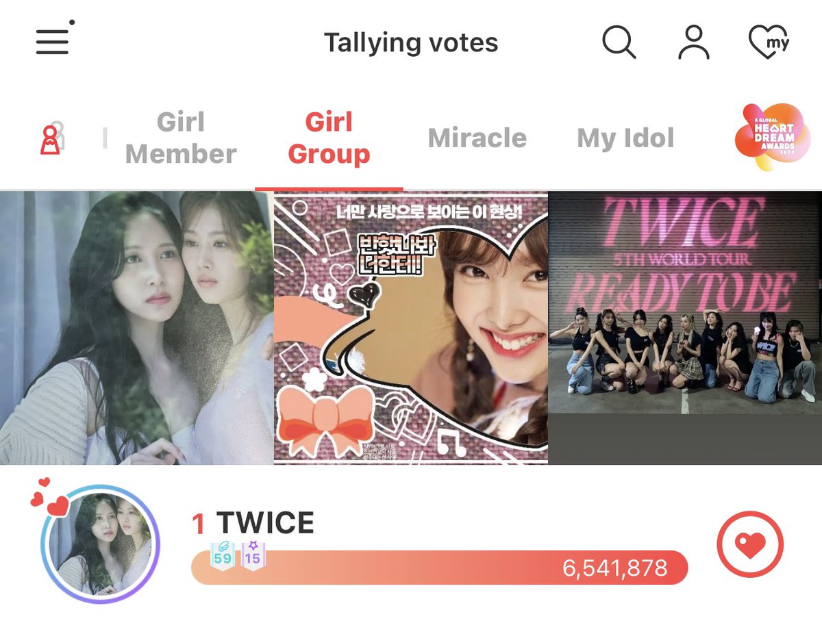 TWICE FAN VOTING UNION on Twitter: "[ Day 15 HDA 2023 ] DOUBLE WIN TODAY 🎉 #1 (Group Female ...