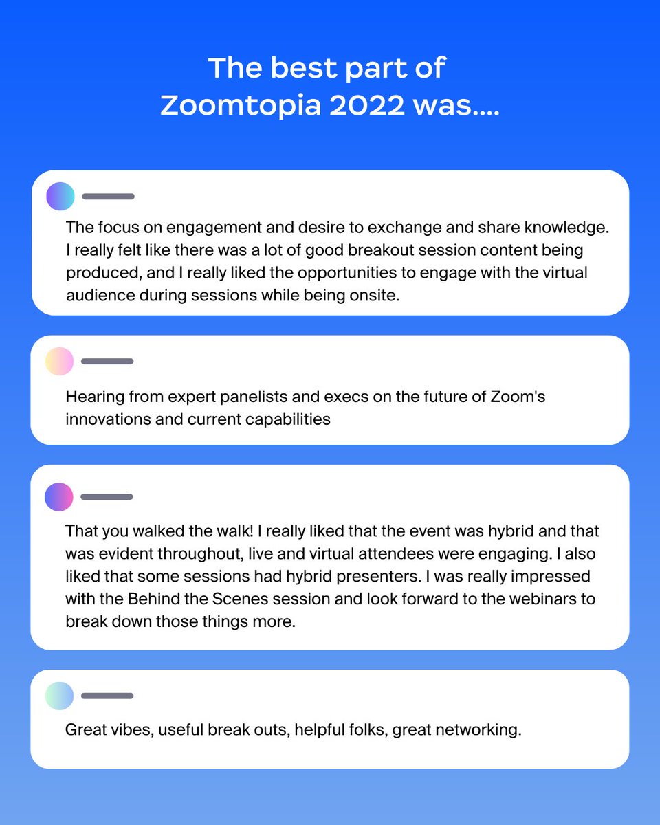 Zoom on Twitter: "We 💙 #Zoomtopia (obvi) but what do our attendees think? Read why you should ...