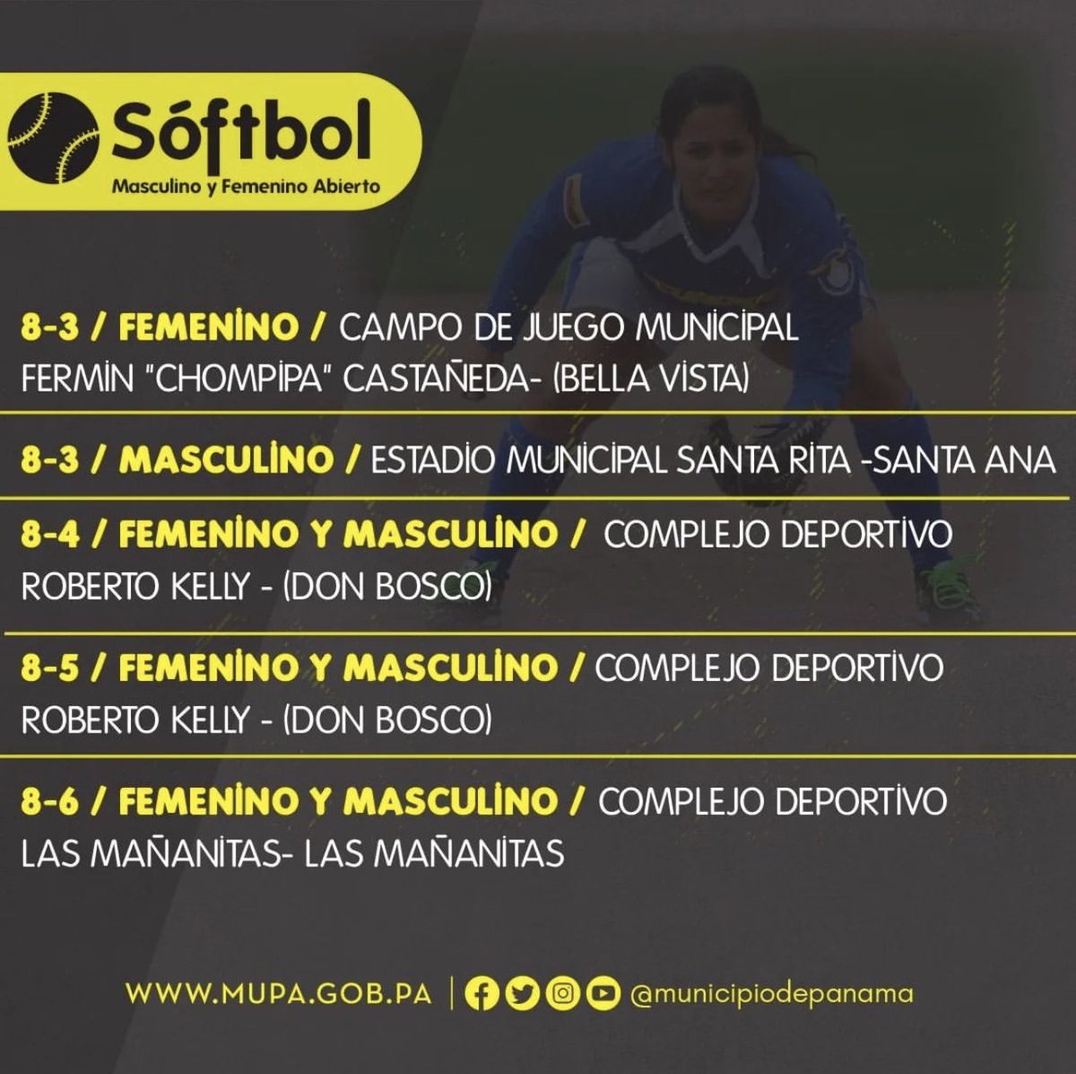 Municipio de Panamá on Twitter: "Continúa el Programa Deportivo más completo del Distrito de ...