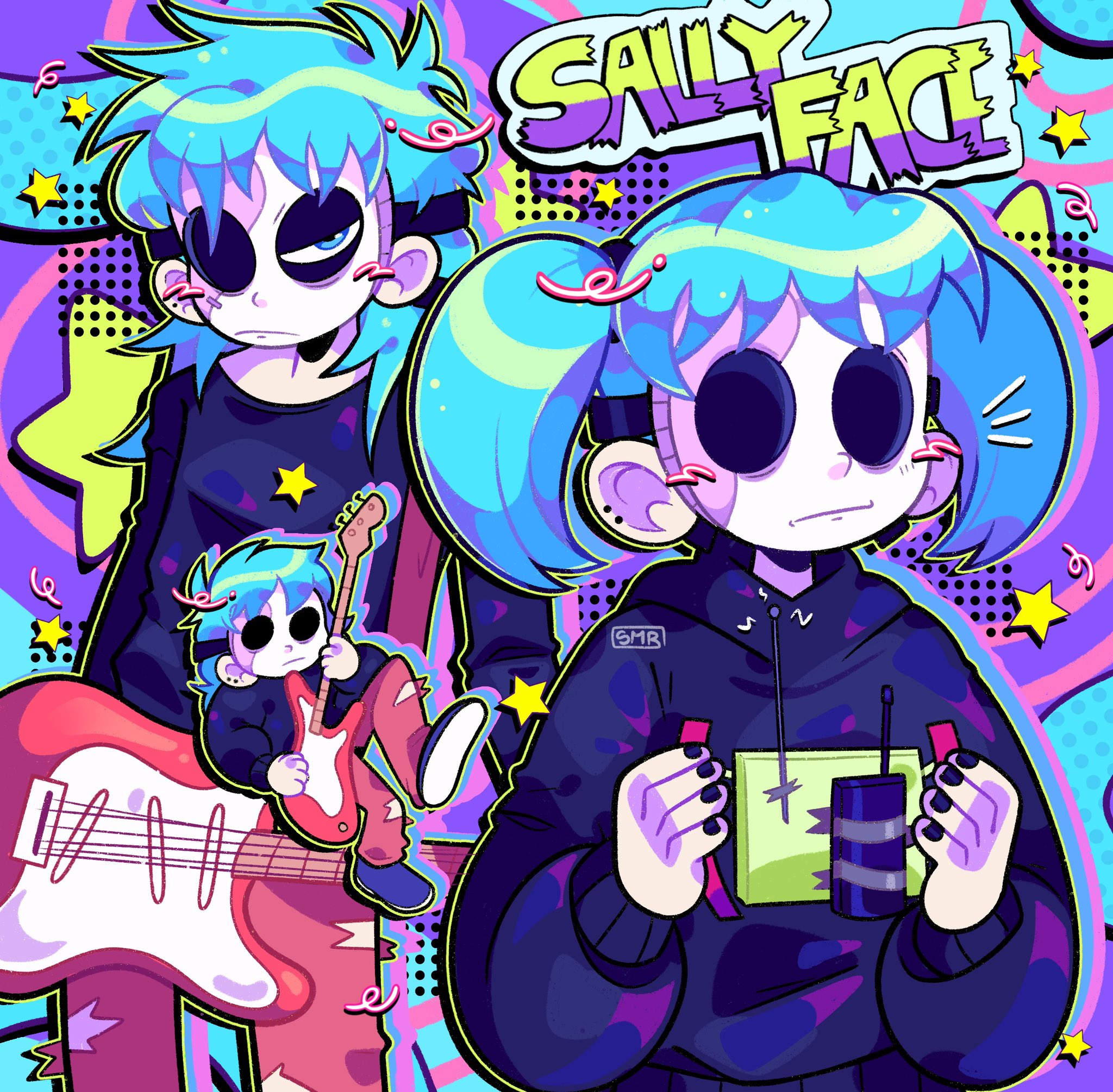 Riku on Twitter: "Sally face!!🎸 [#SallyFace #salfisher #videogame #art ] https://t.co/k8KZ37jkFk ...