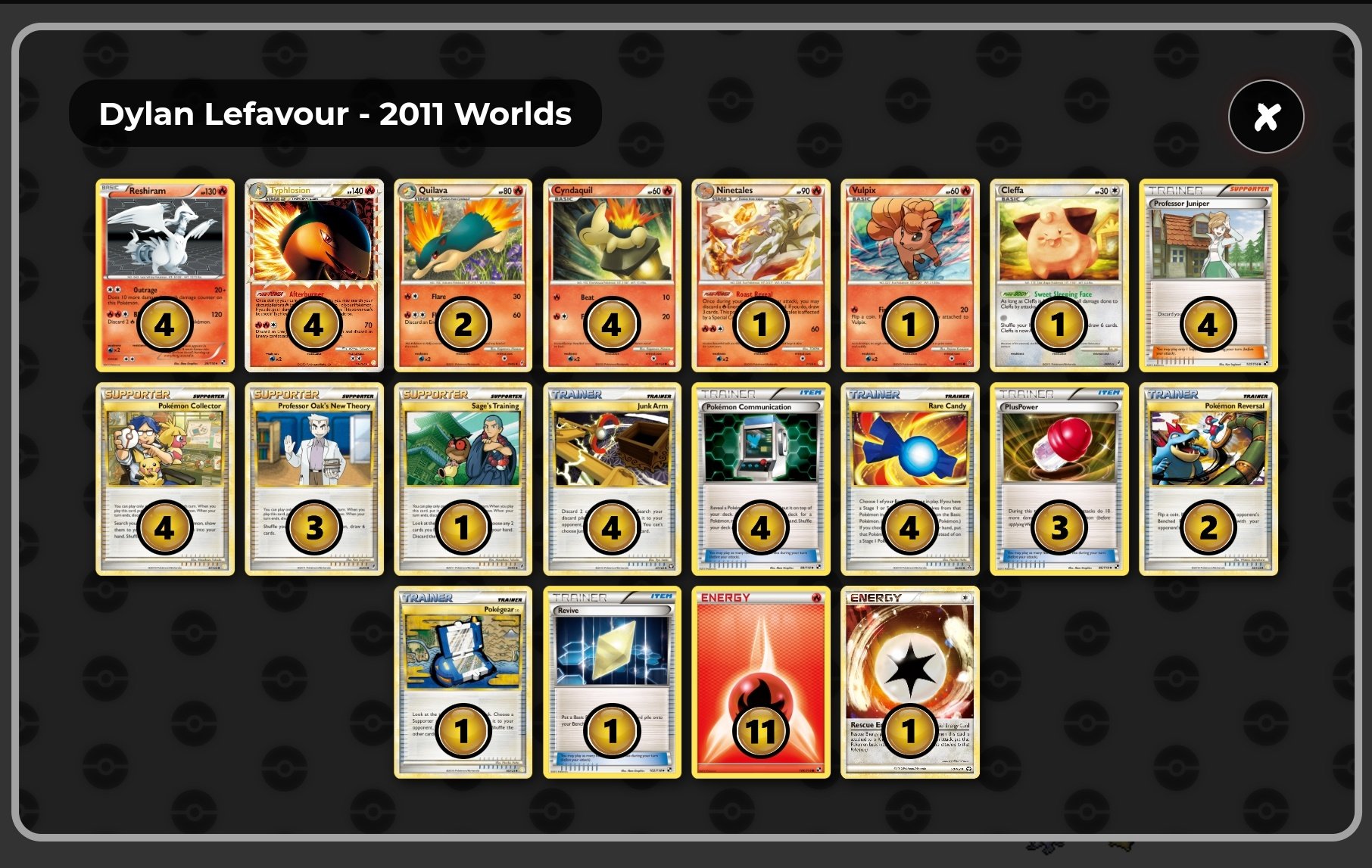 PTCG Legends on Twitter: "New long-lost lists discovered from the 2011 World Championships ...