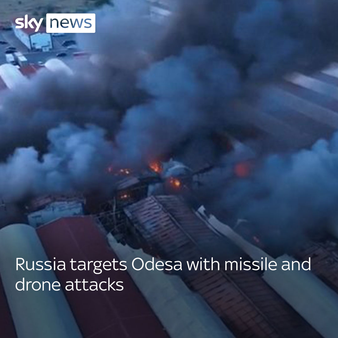 Sky News on Twitter: "A series of Russian missile and drone attacks has damaged critical ...