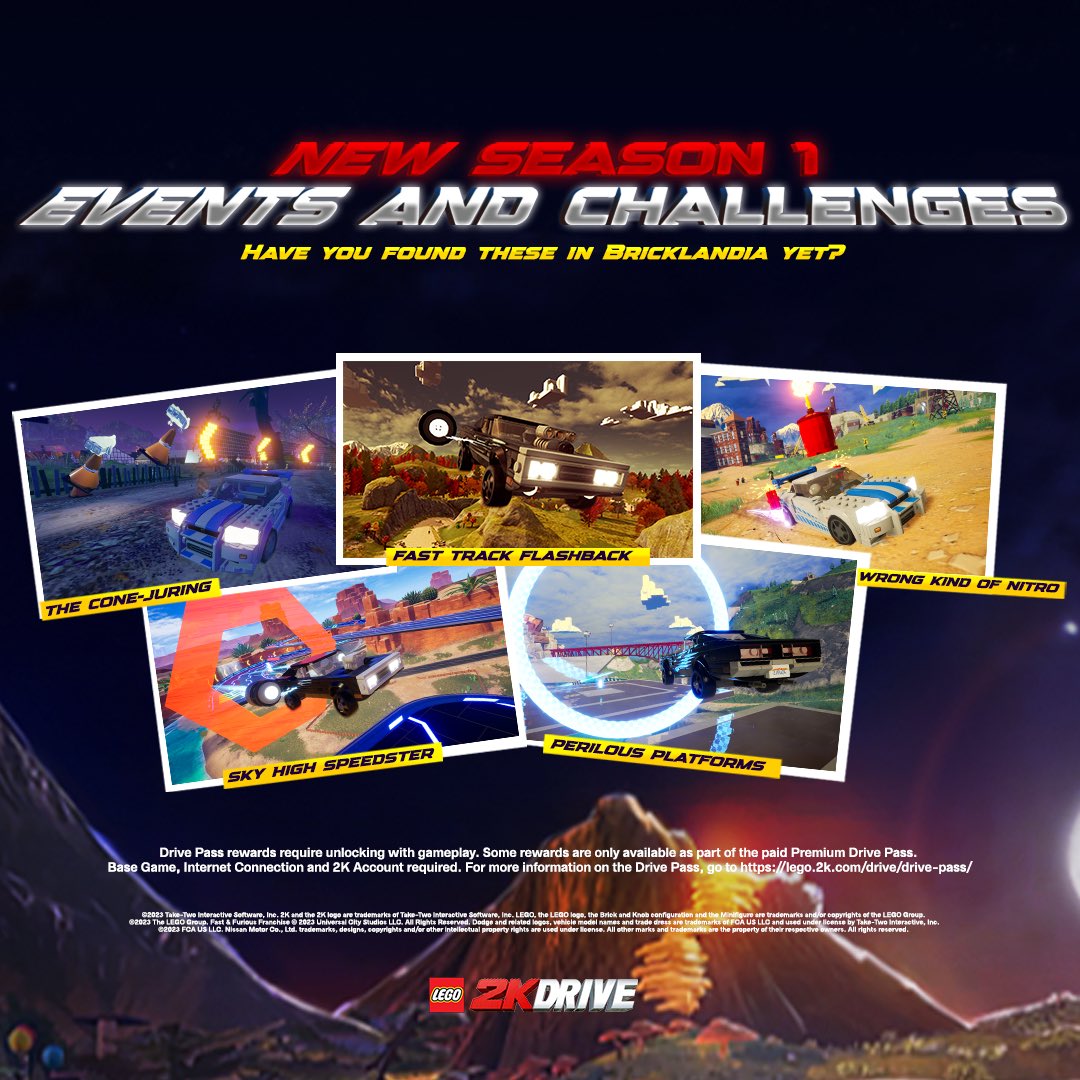 LEGO 2K HUB on Twitter: "have you found the new Drive Pass Season 1 events and challenges around ...