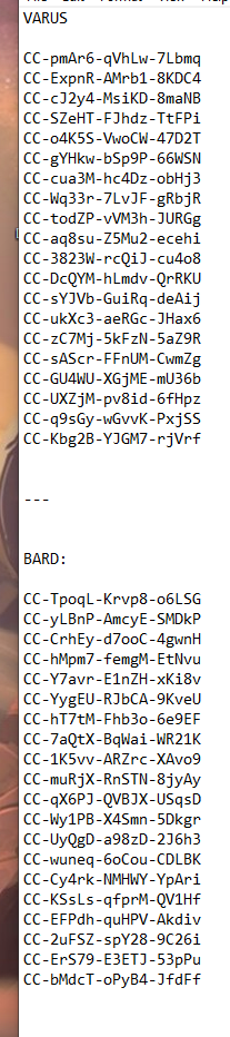 SkinSpotlights on Twitter: "GL Usual, Ty Rito for providing them. Varus codes is for Snow Moon ...