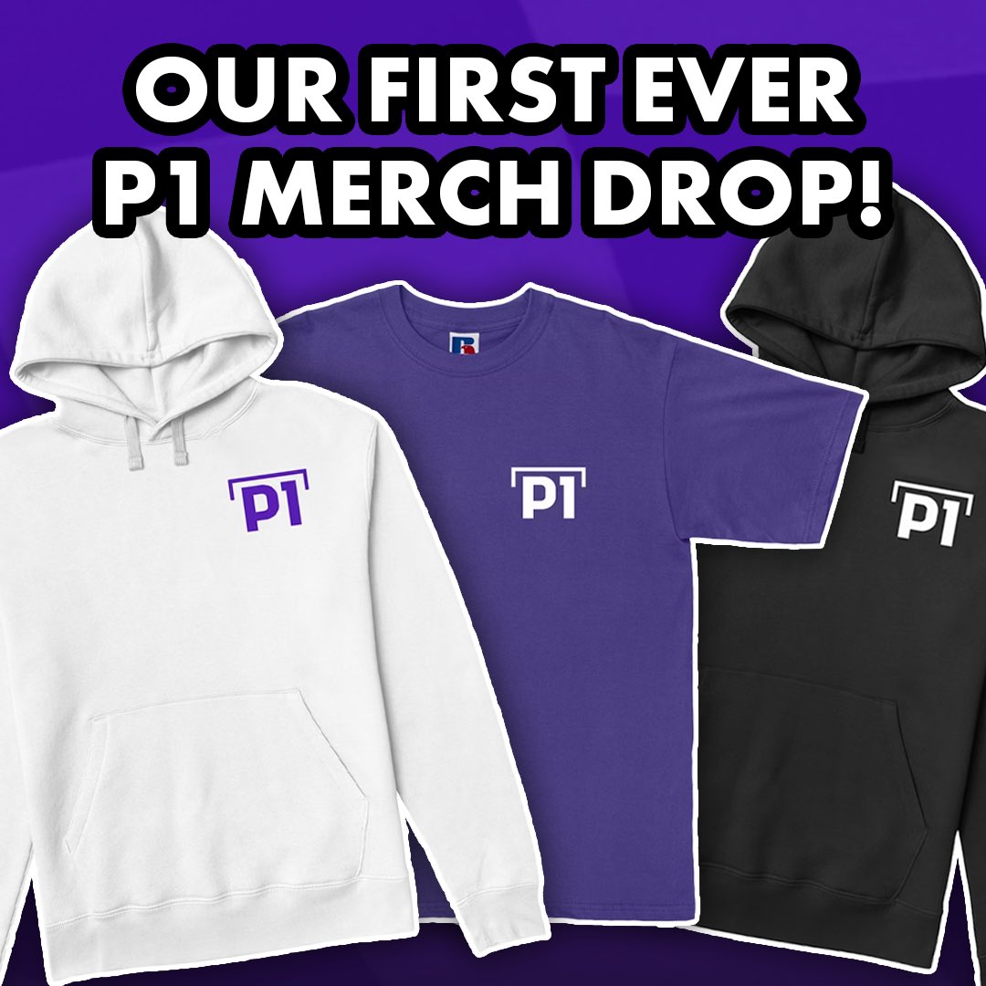 P1 with Matt & Tommy on Twitter: "WE HAVE MERCH 🥳🥳🥳🥳 Be the first to get a P1 hoodie or tee here ...
