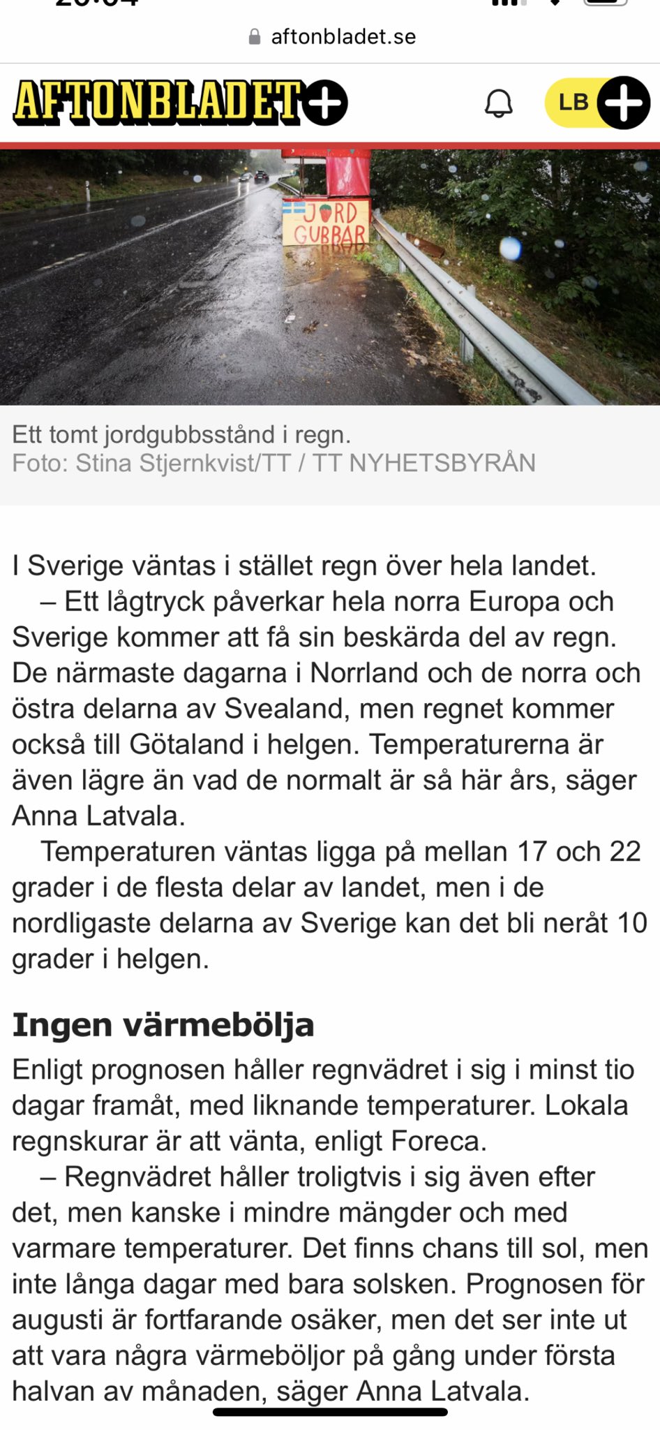 Lars Beckman on Twitter: "Den ev. 2018 rekordvärmen som skulle återkomma i sommar enligt ...