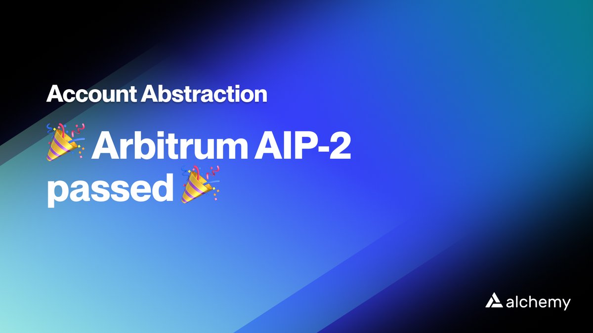 Alchemy | The web3 developer platform on Twitter: "A foundational @arbitrum Improvement Proposal ...