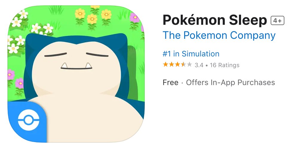 Lbabinz 🇨🇦 on Twitter: "Pokemon Sleep now available iOS https://apple.co/3NZHUfx Android https ...