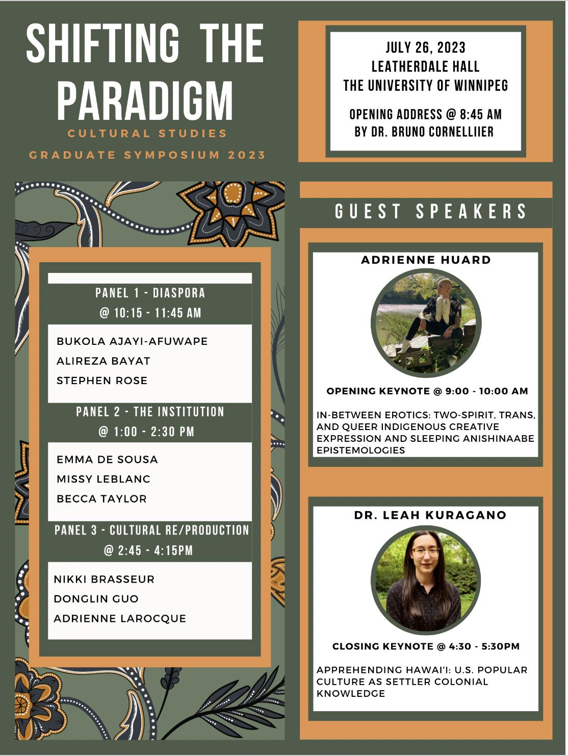 UWinnipeg on Twitter: ""Shifting the Paradigm," a public symposium organized by graduate ...