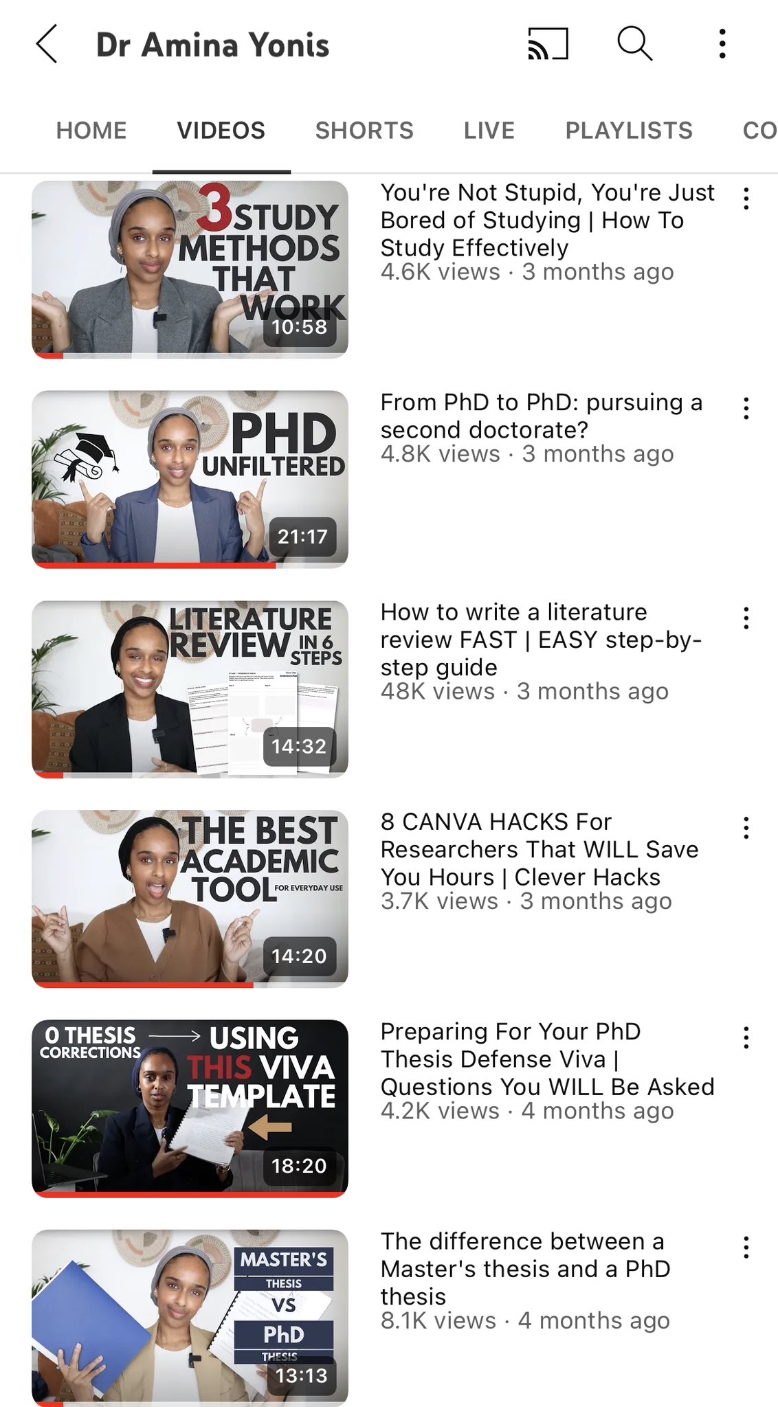 Amina Yonis, PhD on Twitter: "I’m on @YouTube, where I talk all things learning, academia and ...
