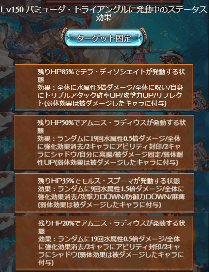 グラブル攻略＠GameWith on Twitter: "【土古戦場150HELL速報】 85% 全体ダメ+呪い 敵TA4T/攻撃UP4T/リフレクト2T 50% 通過時弱体リセ 19回ダメ ...
