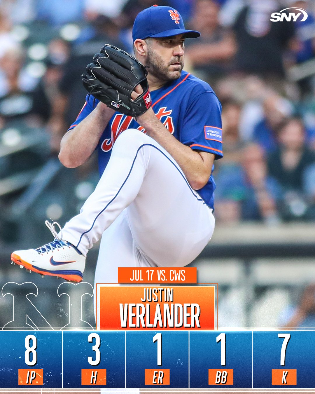 SNY Mets on Twitter: "A fantastic 8 innings tonight from Justin Verlander 👏 https://t.co ...