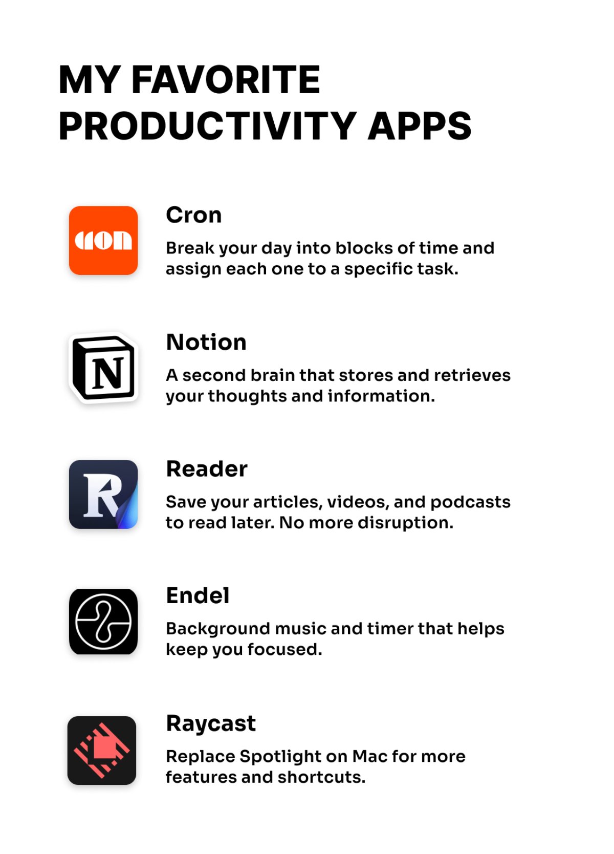 Productivity Apps Infographic