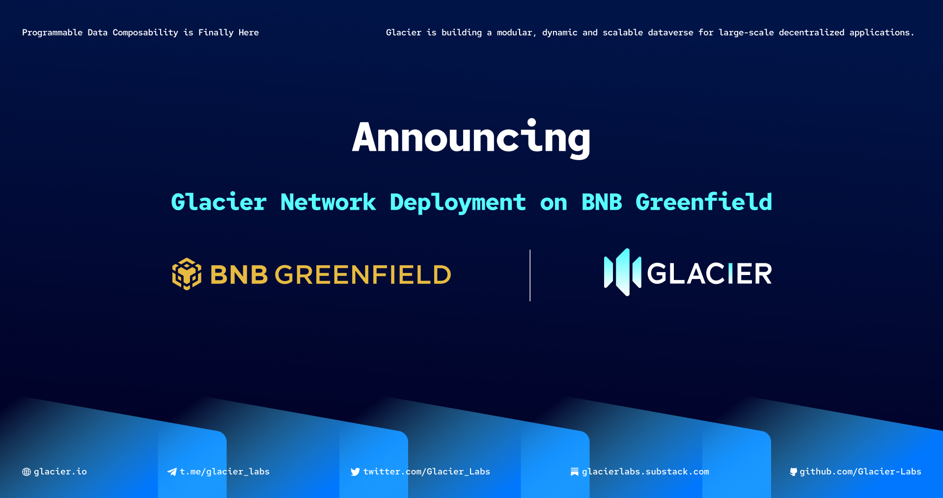 Glacier Network 🧊 on Twitter: "1/🎗Glacier Network has been deployed on BNB Greenfield, powered ...