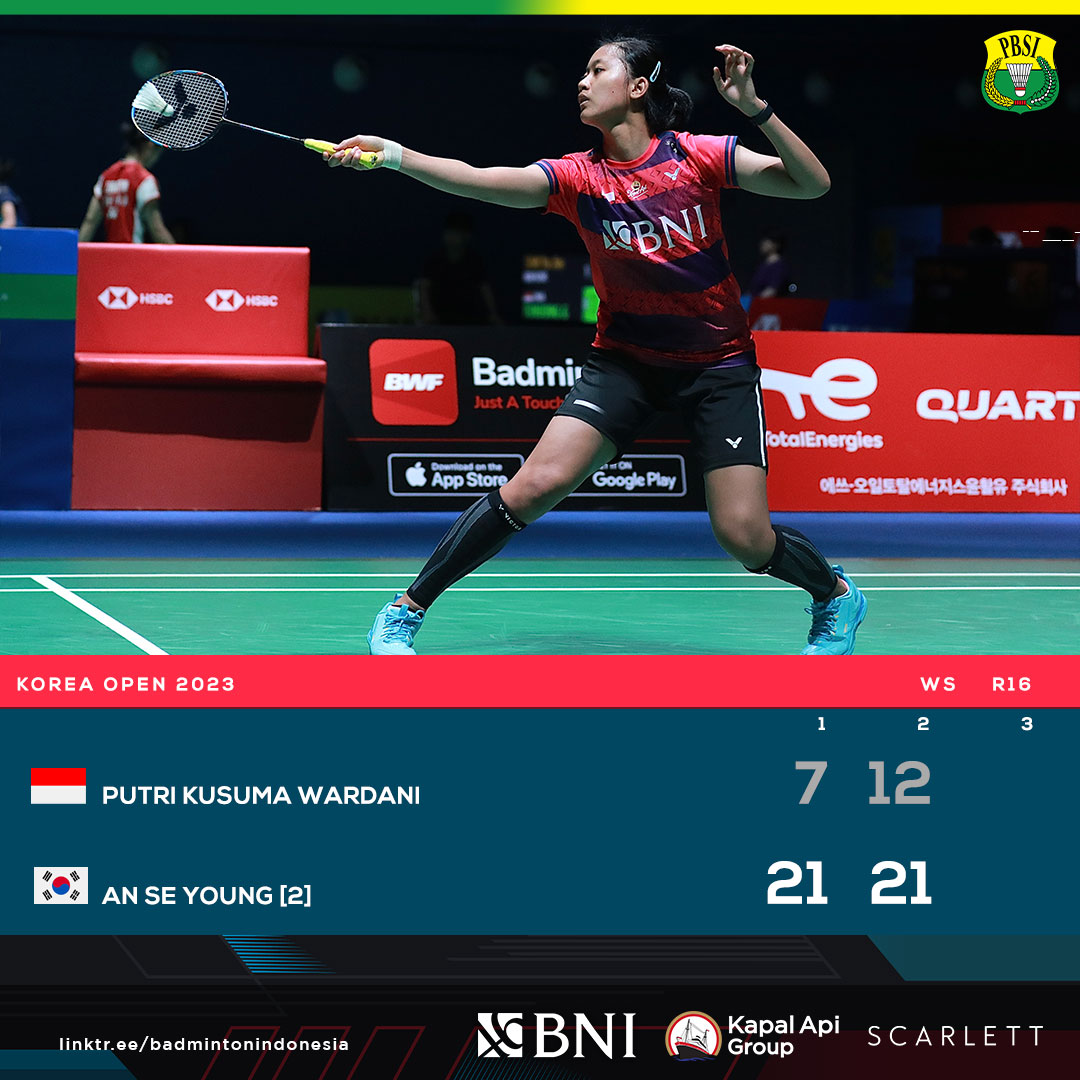 BADMINTON INDONESIA on Twitter: "Putri belum berhasil melaju ke babak berikutnya. Tetap semangat ...