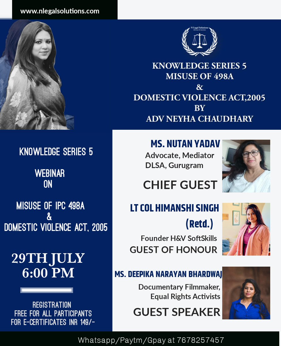 Deepika Narayan Bhardwaj on Twitter: "Speaking at this webinar on 29th July Register here to ...