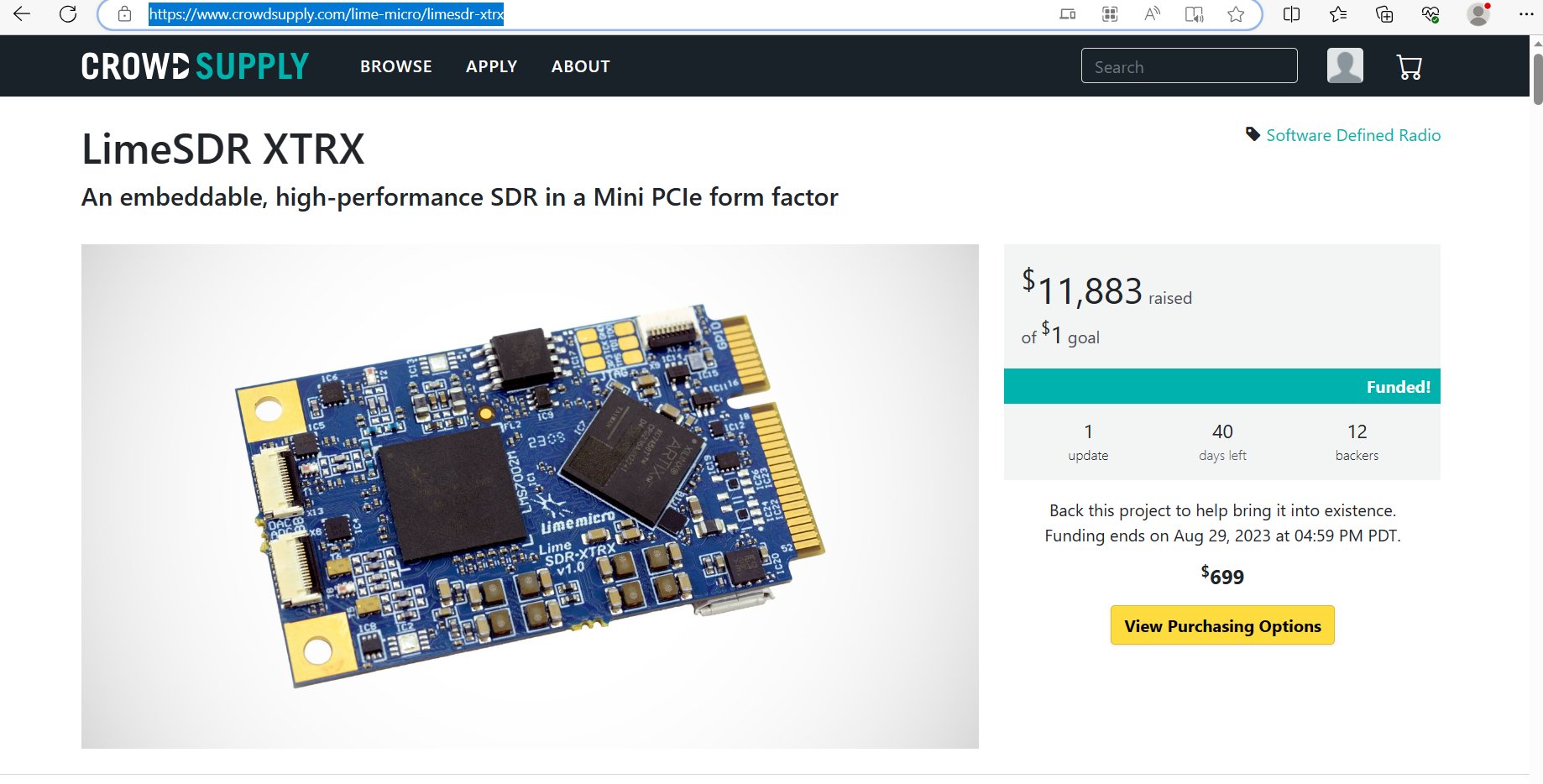 peter kooistra on Twitter: "@aarvnb this might be interesting as well maybe.... LimeSDR XTRX ...